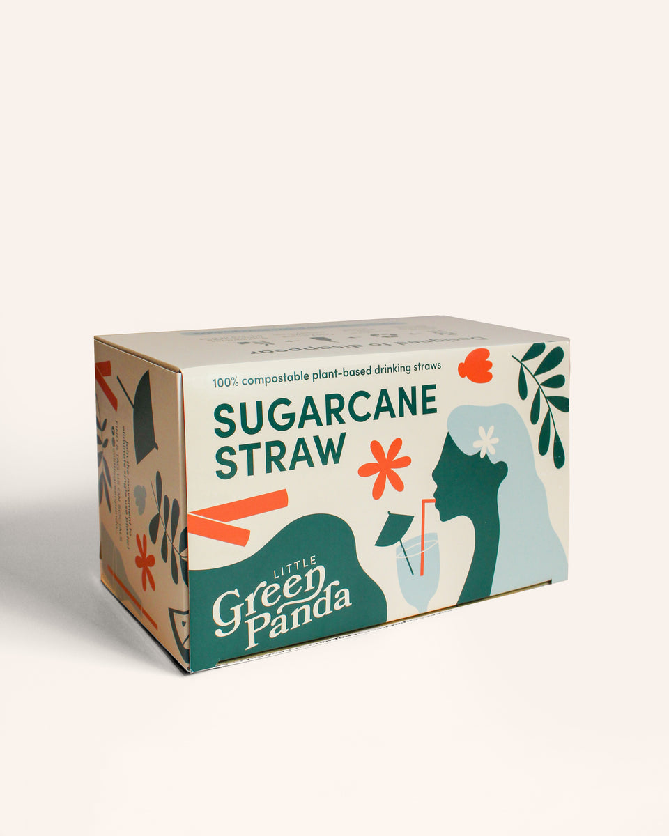 Sugar Cane Straws PLA-Free - Short Size (14cm) – Little Green Panda